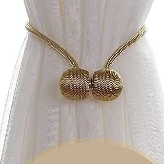 2PCS/GOLD CURTAIN TIEBACKS STRAPS