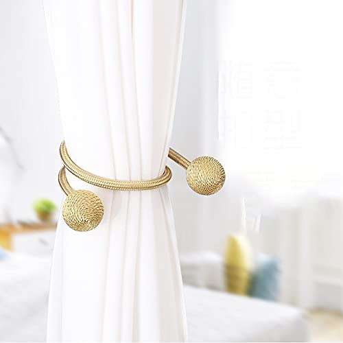 2PCS/GOLD CURTAIN TIEBACKS STRAPS